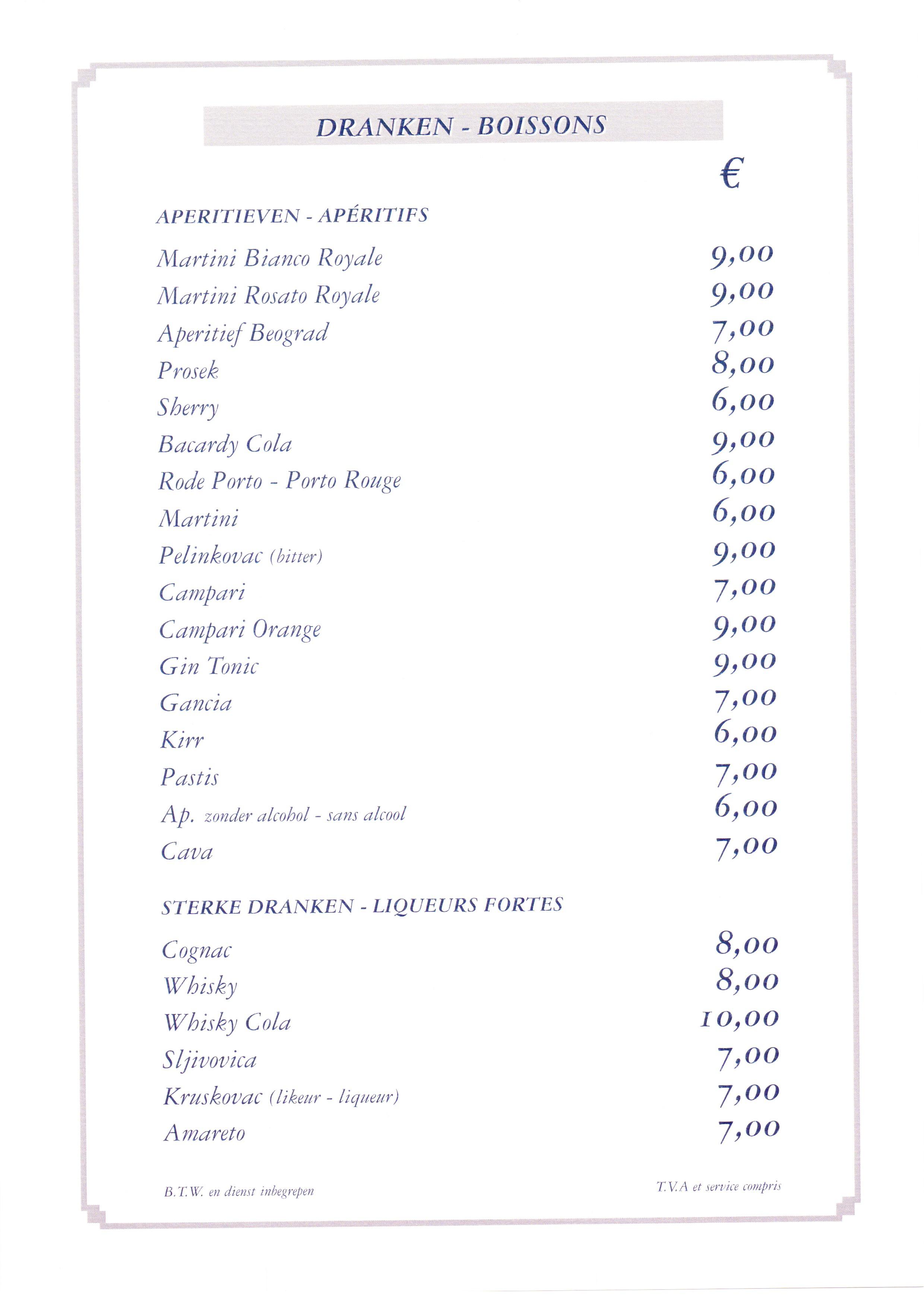 Menu – Restaurant Gurman